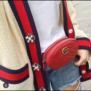 Gucci | Bags | Red Gucci Marmont Belt Bag | Poshmark